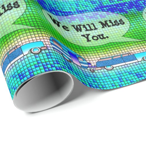 Caravan We Will Miss You wrapping Paper | Zazzle