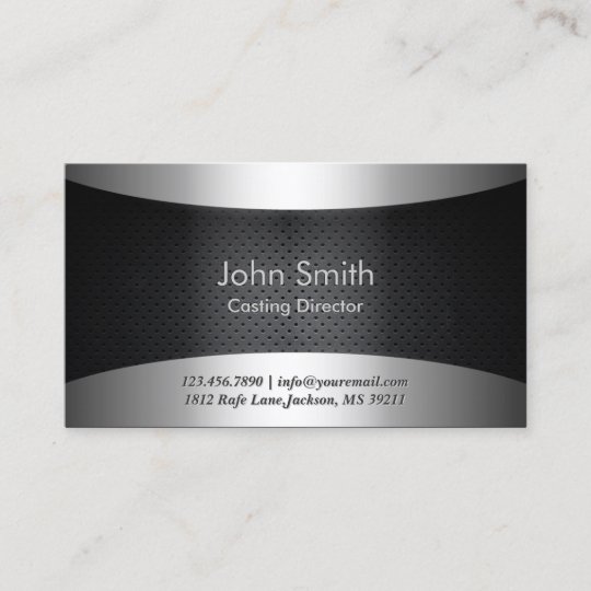 Carbon Black Casting Director Business Card | Zazzle.com