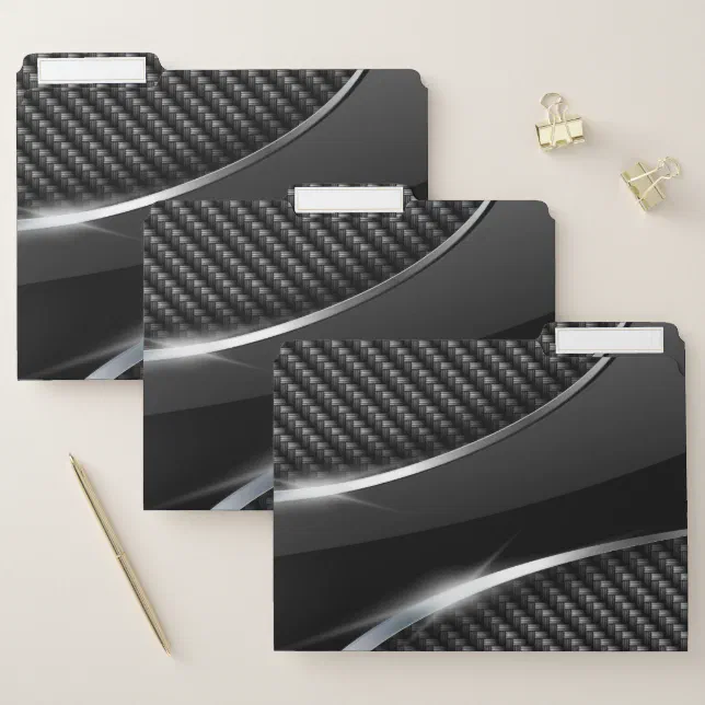 Carbon Fiber 3 File Folder | Zazzle