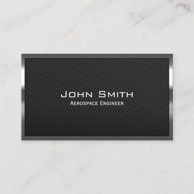 Carbon Fiber Aerospace Engineer Business Card | Zazzle