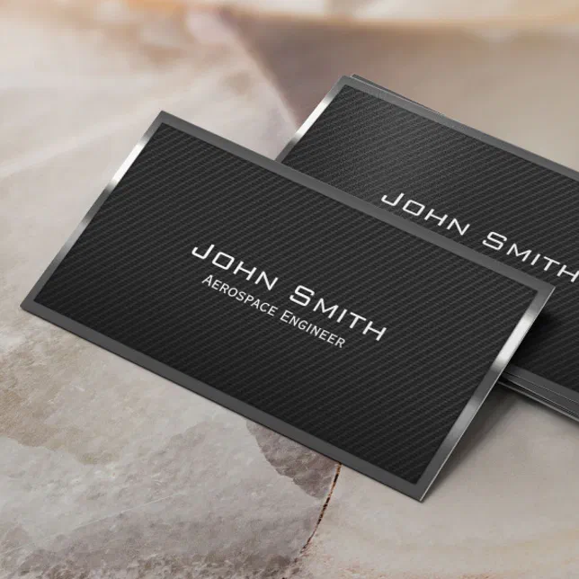 Carbon Fiber Aerospace Engineer Business Card | Zazzle