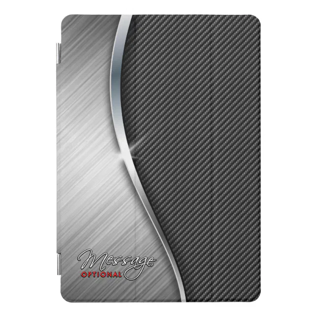 Carbon Fiber-Brushed Metal 4 iPad Pro Cover | Zazzle