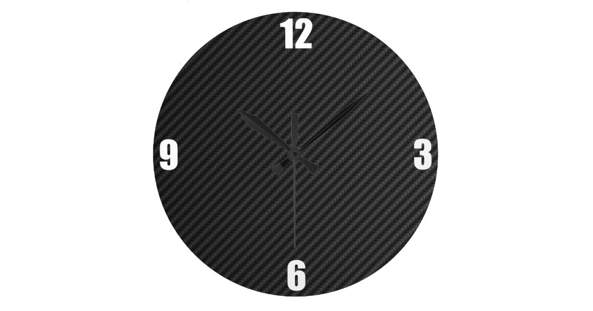Carbon Fiber Large Clock | Zazzle.com