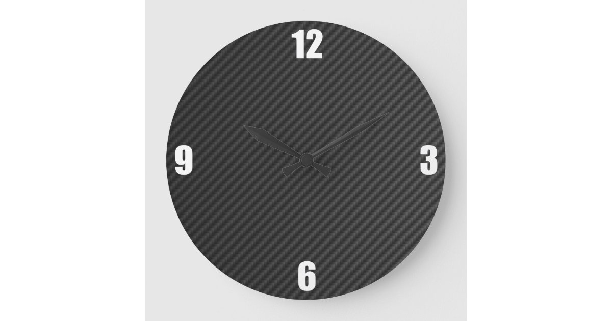 Carbon Fiber Large Clock | Zazzle