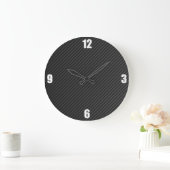 Carbon Fiber Large Clock | Zazzle