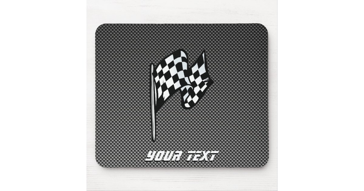 Carbon Fiber look Checkered Flag Mouse Pad | Zazzle