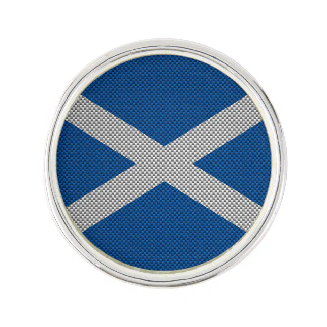 Carbon Fiber Print Scotland Flag Decor Pin | Zazzle
