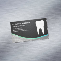 Carbon Fiber Steel Tooth Dental Clinic Dentist Business Card Magnet ...