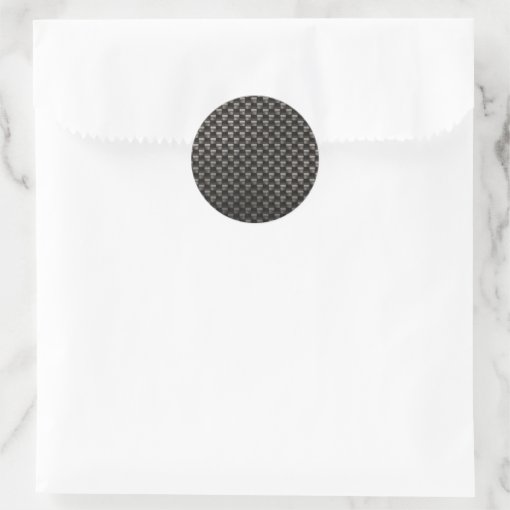 Carbon Fiber Texture Classic Round Sticker | Zazzle