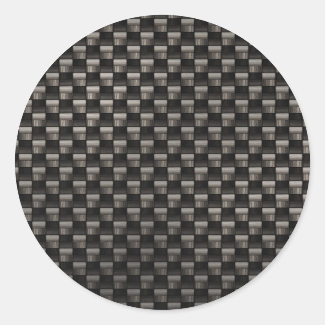 Carbon Fiber Texture Classic Round Sticker | Zazzle