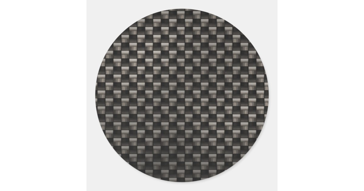 Carbon Fiber Texture Classic Round Sticker | Zazzle