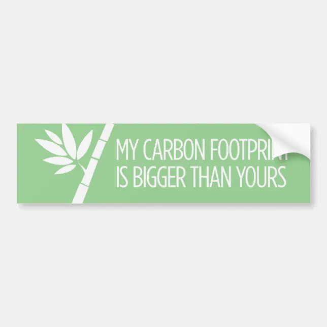 Carbon Footprint Bumper Sticker | Zazzle