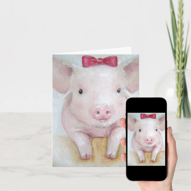 Card/Animal- Baby Pig Card | Zazzle
