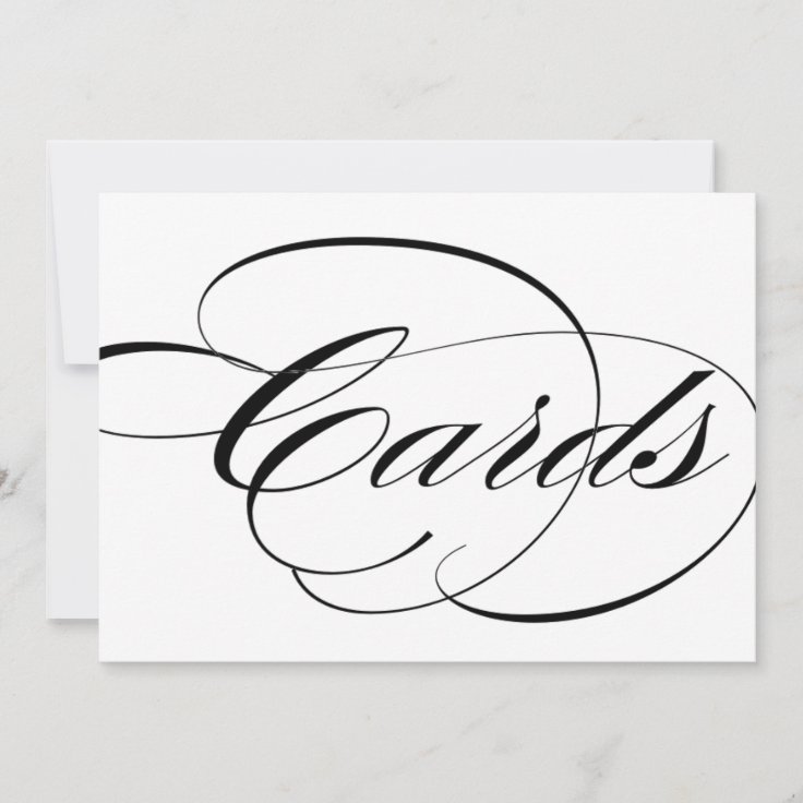 Card box signage for wedding reception decor | Zazzle