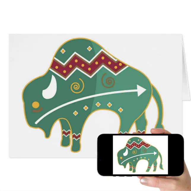 Card Buffalo Image Native American | Zazzle