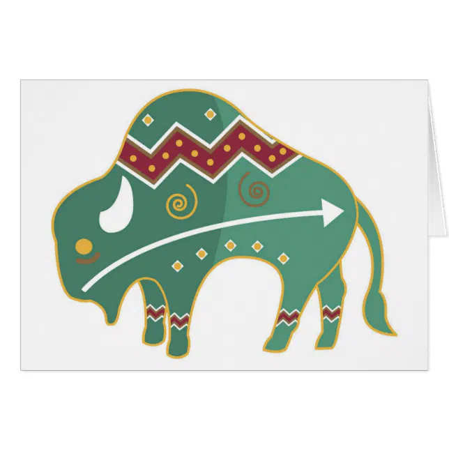 Card Buffalo Image Native American | Zazzle