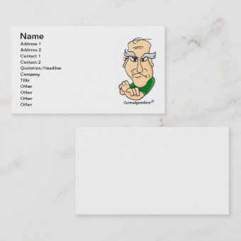 "Card-Carrying Curmudgeon" Business Cards | Zazzle