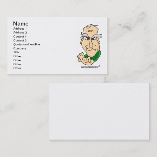 "Card-Carrying Curmudgeon" Business Cards | Zazzle