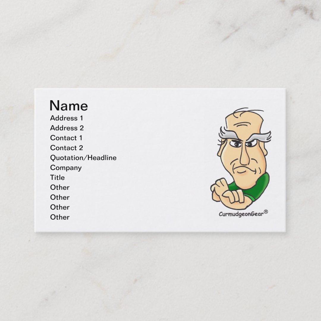 "Card-Carrying Curmudgeon" Business Cards | Zazzle
