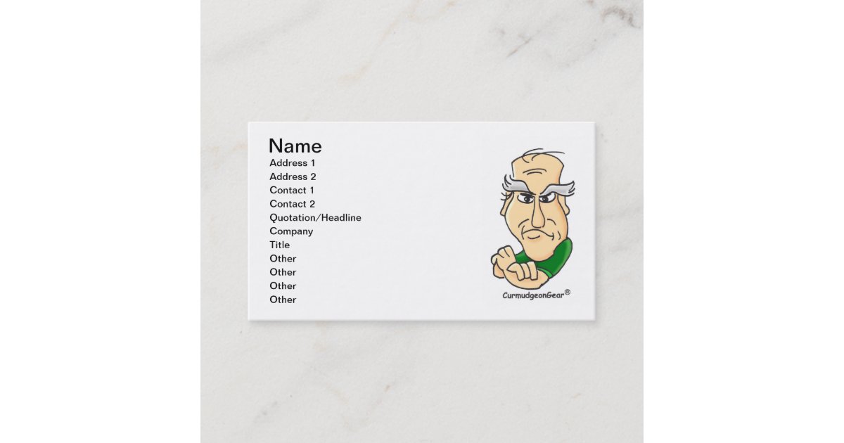 "Card-Carrying Curmudgeon" Business Cards | Zazzle