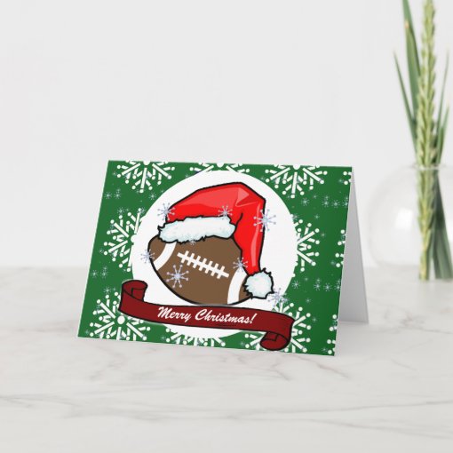 Card - Decorative Santa Football | Zazzle