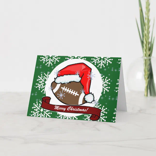 Card - Decorative Santa Football | Zazzle