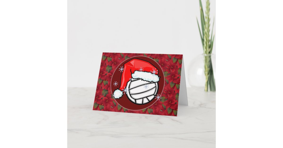 Card - Decorative Santa Volleyball | Zazzle