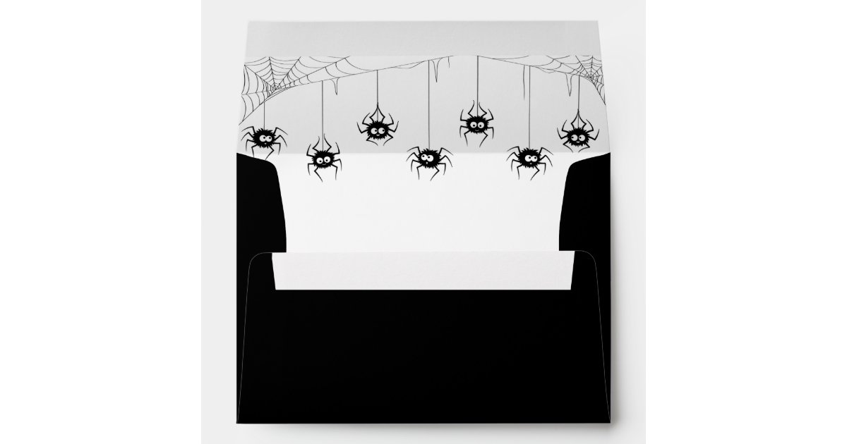 Card Envelope Halloween Spiders | Zazzle