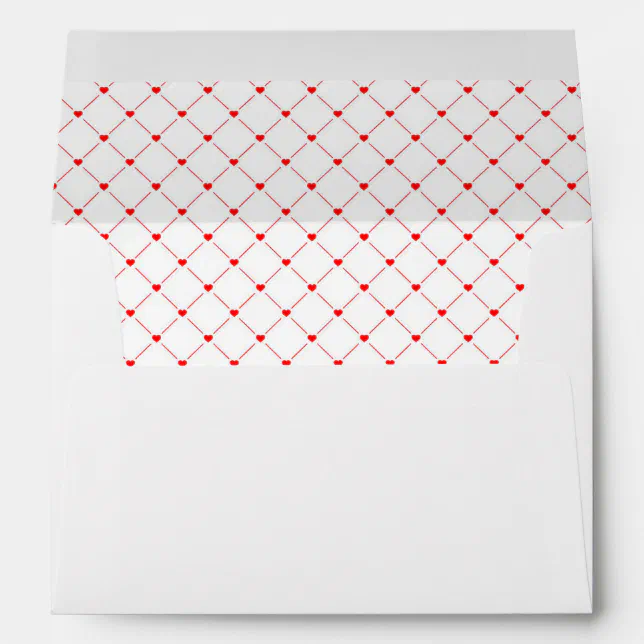 Card Envelope-Red Heart Pattern Envelope | Zazzle