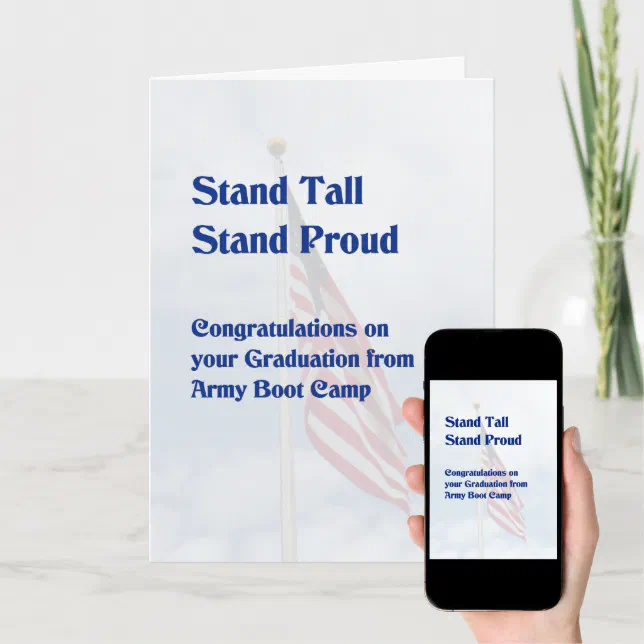 Card for Army Boot Camp Graduation | Zazzle