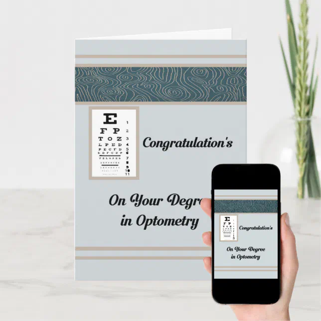 Card for Degree in Optometry | Zazzle
