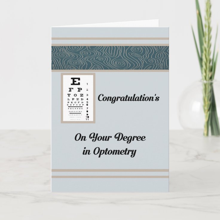 Card for Degree in Optometry | Zazzle