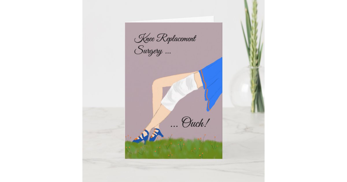 Card for Knee Replacement Surgery with Legs | Zazzle