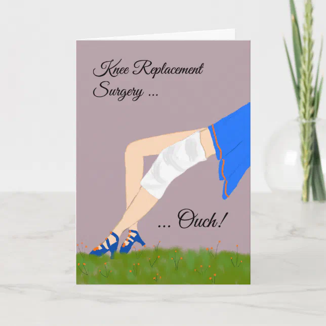 Card for Knee Replacement Surgery with Legs | Zazzle