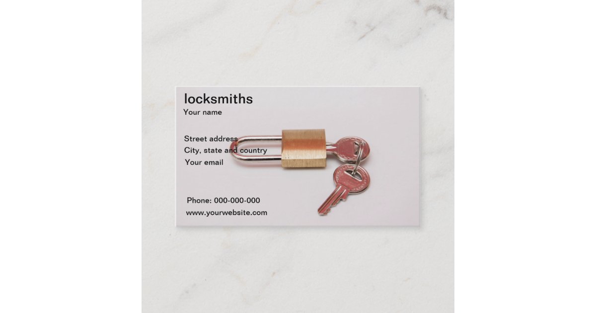 card for locksmiths | Zazzle