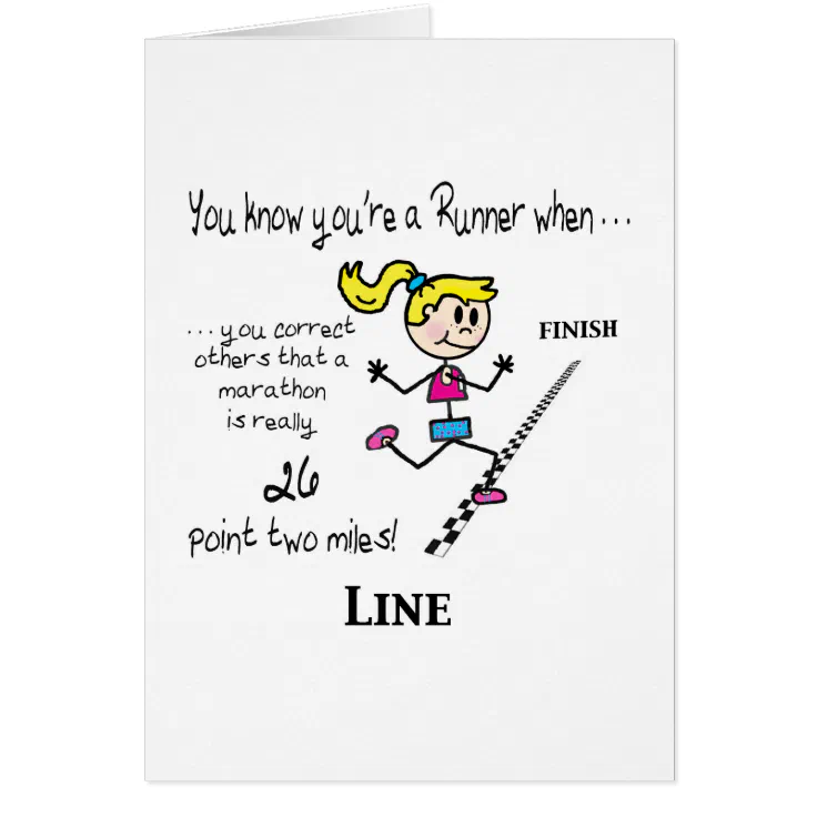 Card for Marathon Runner | Zazzle