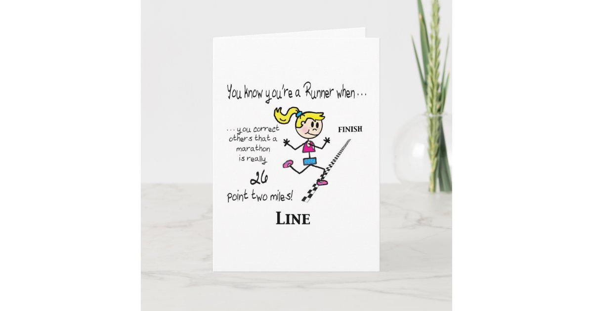 Card for Marathon Runner | Zazzle