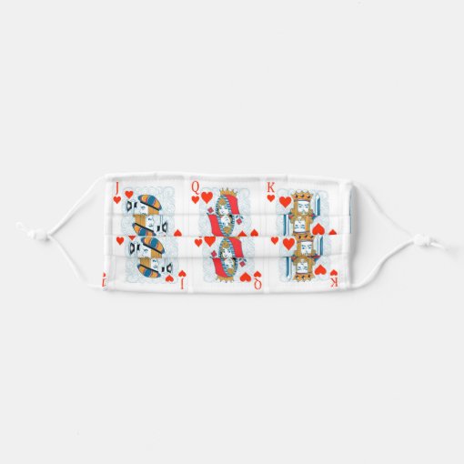 Card Games, Jack, Queen, King Casino Adult Cloth Face Mask | Zazzle