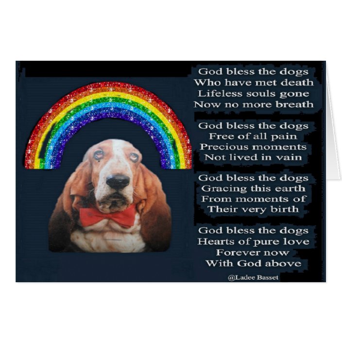 Card God Bless The Dogs Poem | Zazzle.com