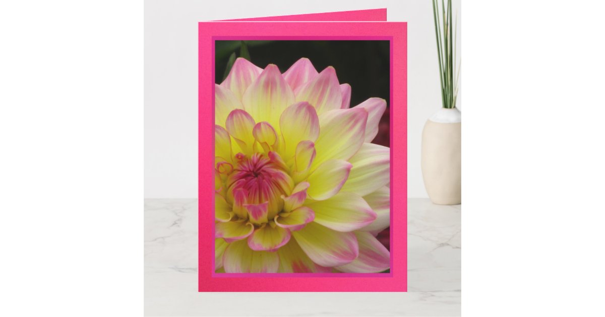 Card - Happy Birthday - Dalia Rosa-Yellow | Zazzle