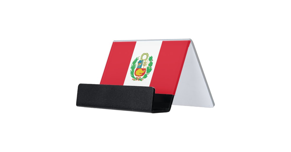 Card Holder with flag of Peru | Zazzle