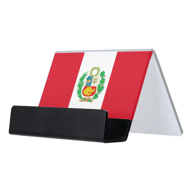 Card Holder with flag of Peru | Zazzle