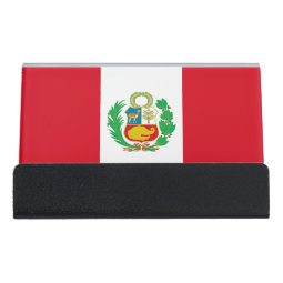 Card Holder with flag of Peru | Zazzle