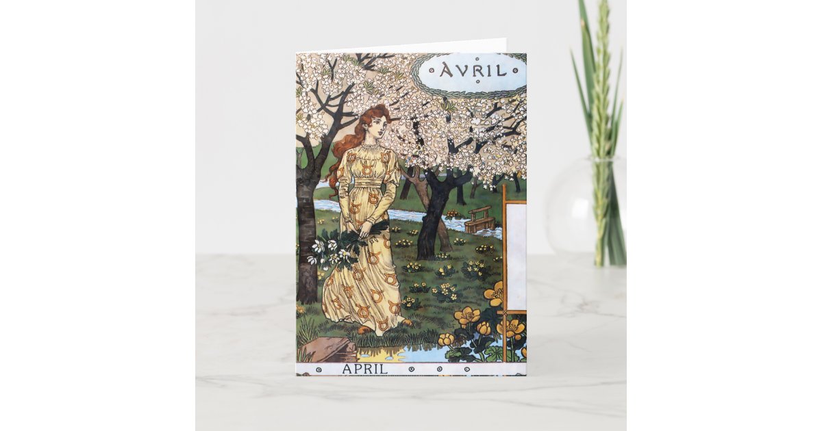 Card: Month of April - Avril Card | Zazzle