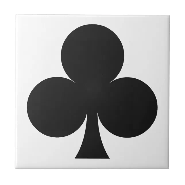 Card player ceramic tile - Club | Zazzle