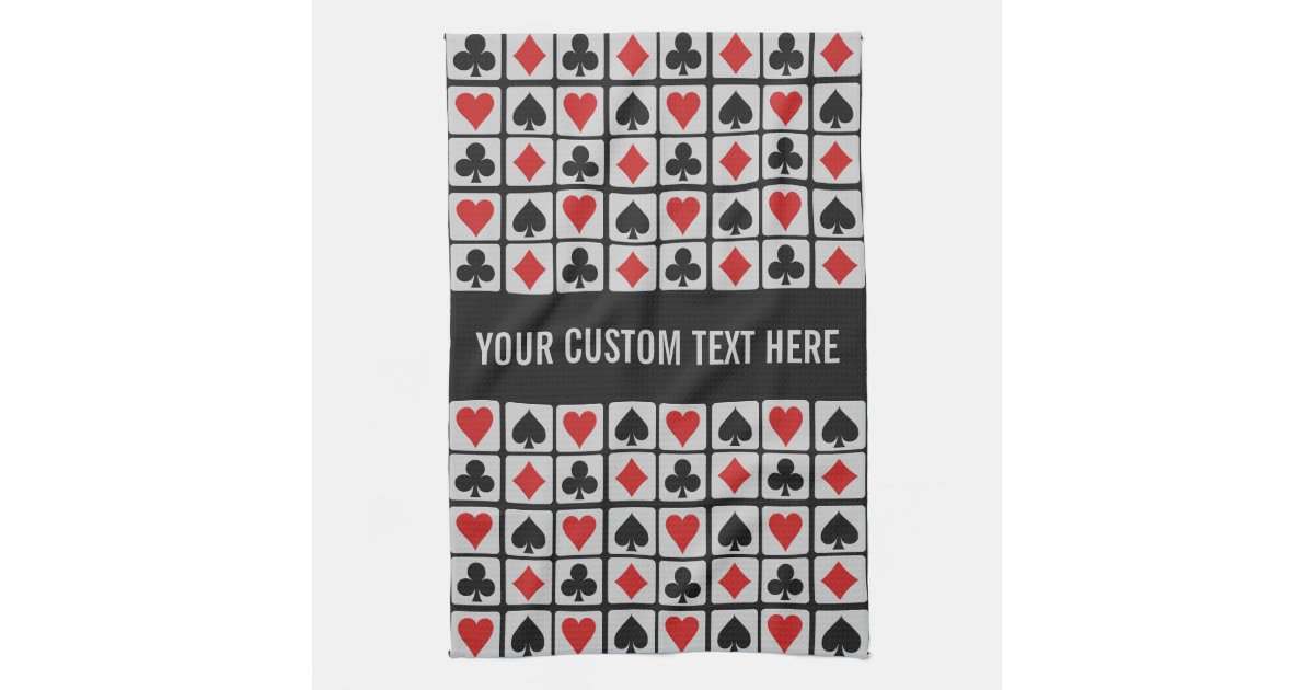 Card Player custom hand towel | Zazzle