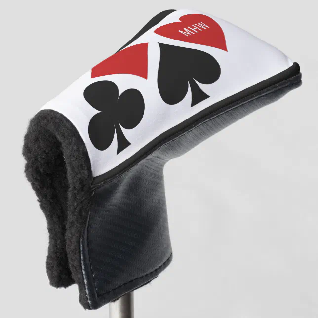 Card Player custom monogram putter cover | Zazzle