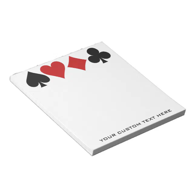Card Player custom notepads | Zazzle