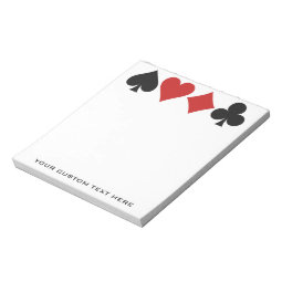 Card Player custom notepads | Zazzle