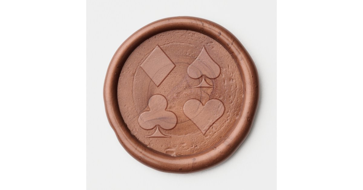 Card Suits Wax Seal Sticker | Zazzle
